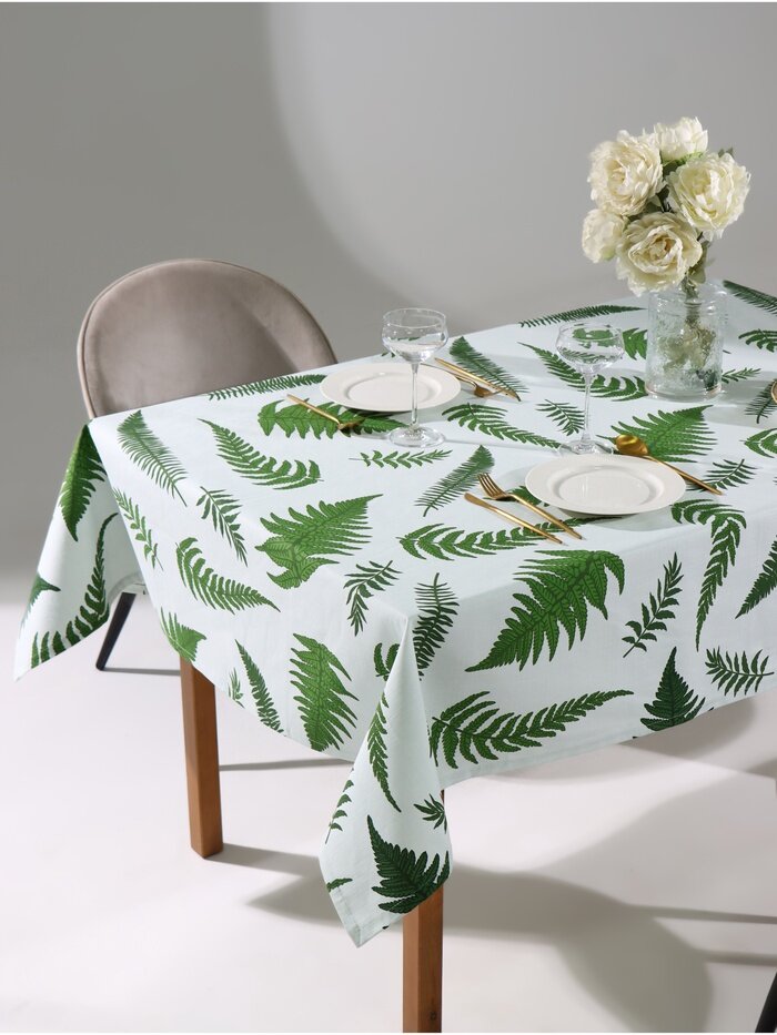 Скатерть Этель. Папоротник, 144×180±2 см, репс 220 г/м², 100% хлопок