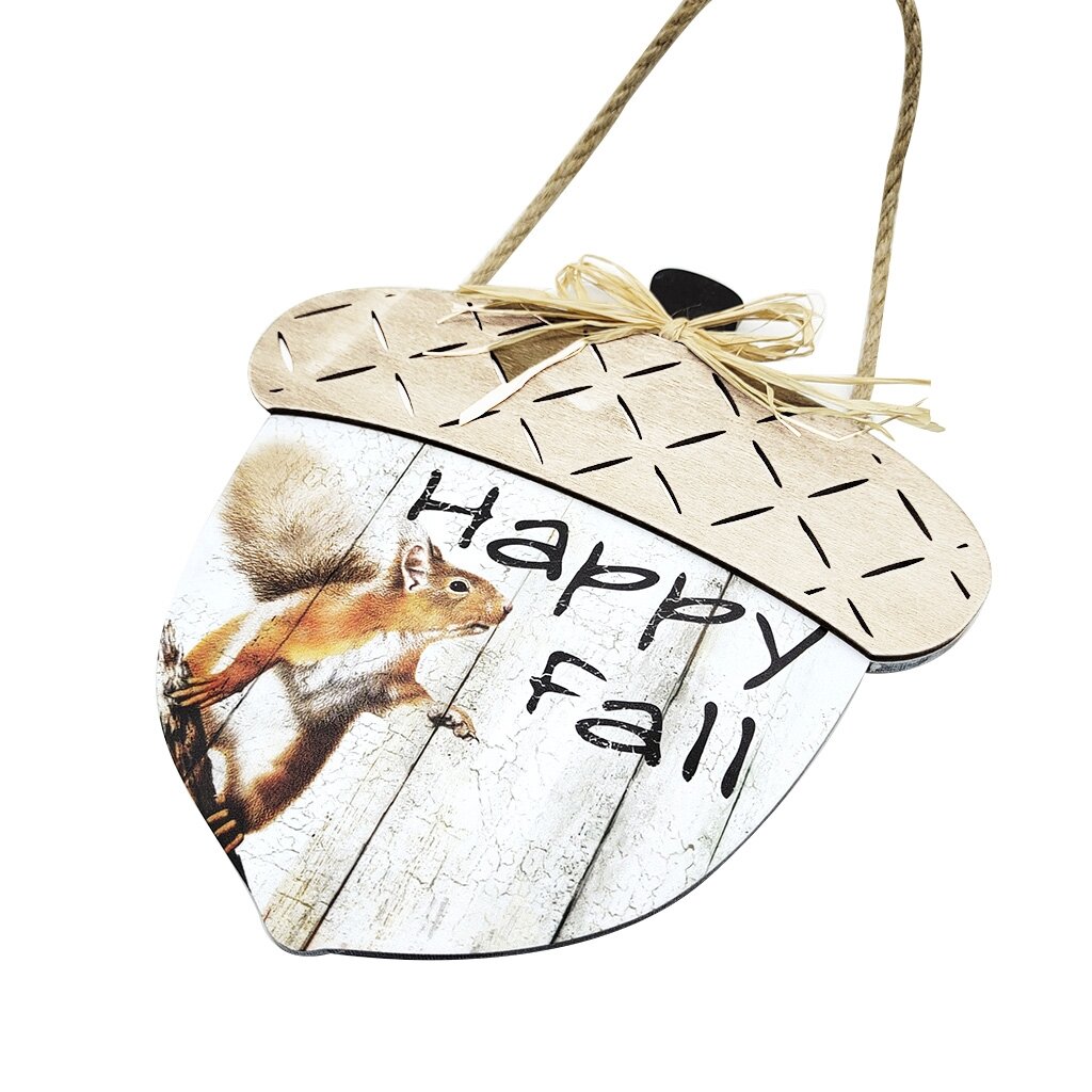 1ШТ Желудь Подвесной Знак Деревянный Счастливой Осени Деревянный Знак Украшения Дома Деревянная Дверь Декор Фестиваль Праздничные Украшения для Вечеринки