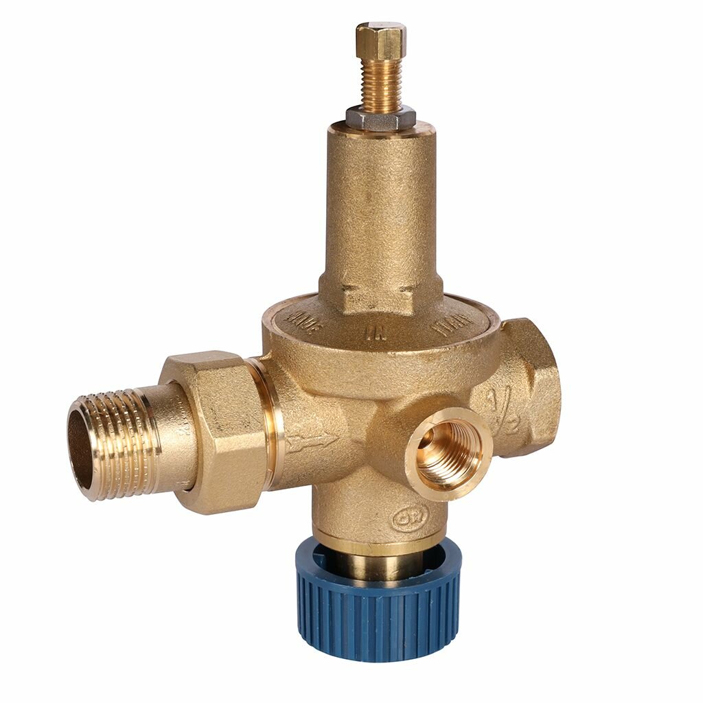 Клапан автоматической подпитки 1/2", ВН-НР, PN 10, с выходом под манометр 0525.115, STOUT (Италия)