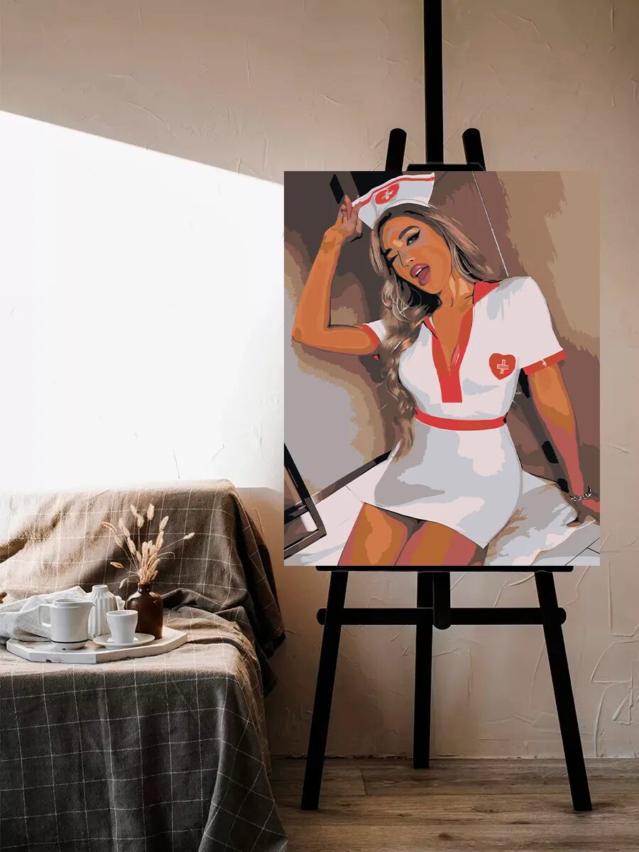 Картина по номерам Медсестра Медицинский Работник Медицина