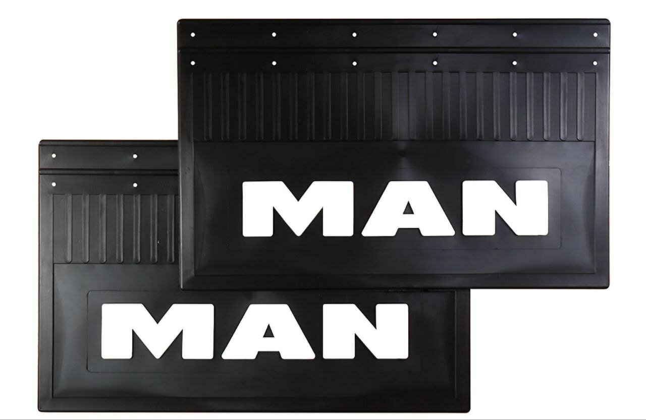 Брызговики LUX, для грузовиков MAN, задние, резина, 590х365х600 мм, комплект 2шт.