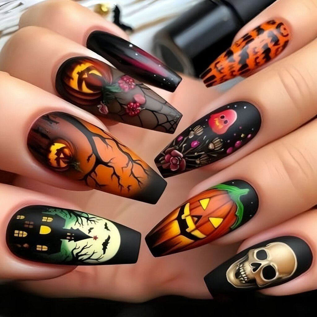 Съемная Броня с Тыквенным Черепом на Хэллоуин, 24 Штуки В Упаковке