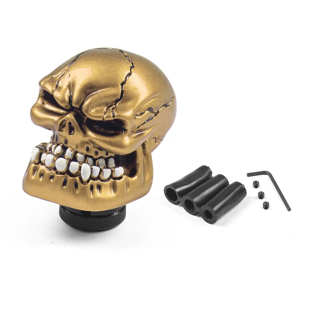 Модификация автомобиля, череп, универсальная ручка переключения передач, спортивный рычаг, ручка переключения передач для рычага механической коробки передач, автозапчасти, YELLOW