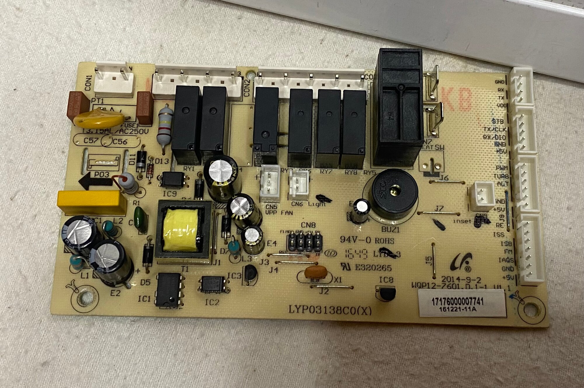 Модуль силовой/плата управления WQP12-7601.D.1-1 V1.1 для посудомоечной машины Midea (Мидеа), Gorenje (Горенье), Hansa (Ханса), Candy (Канди), Maunfeld (Маунфилд), Zigmund & Shtain (Зигмунд энд Штайн), Weissgauff (Вейсгауфф) 2014-9-2 17176000007741