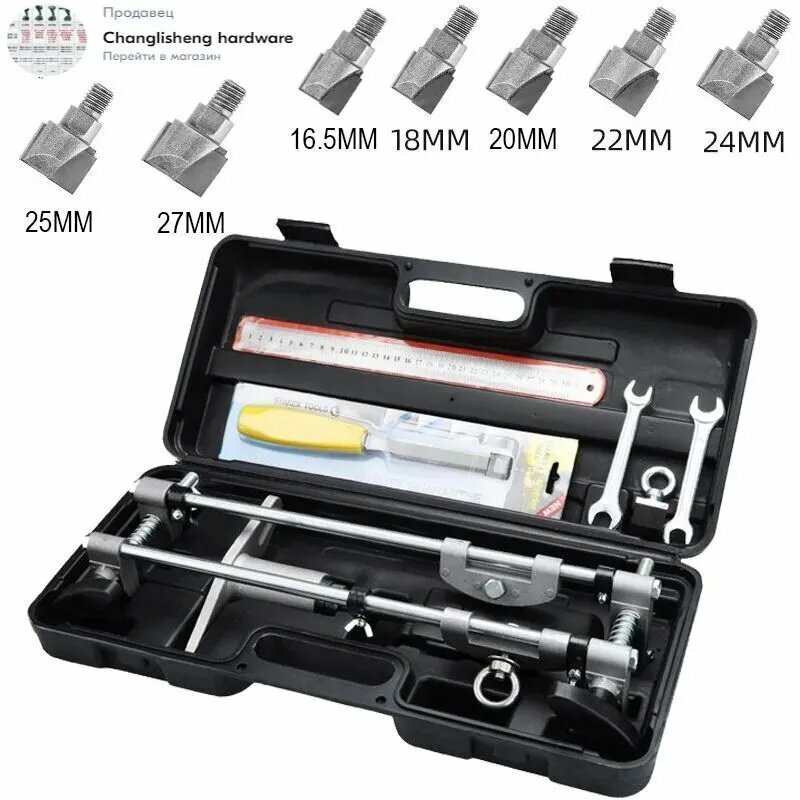 Шаблон для врезки дверных замков, ручек, личинок / Кондуктор для врезки дверных замков, с 7 лезвией