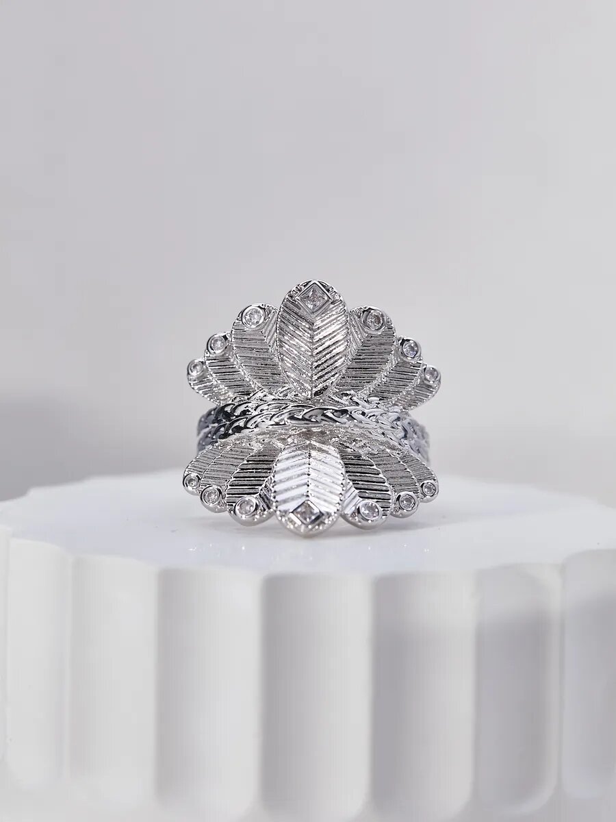 Кольцо, кристалл, кристаллы Swarovski, фианит