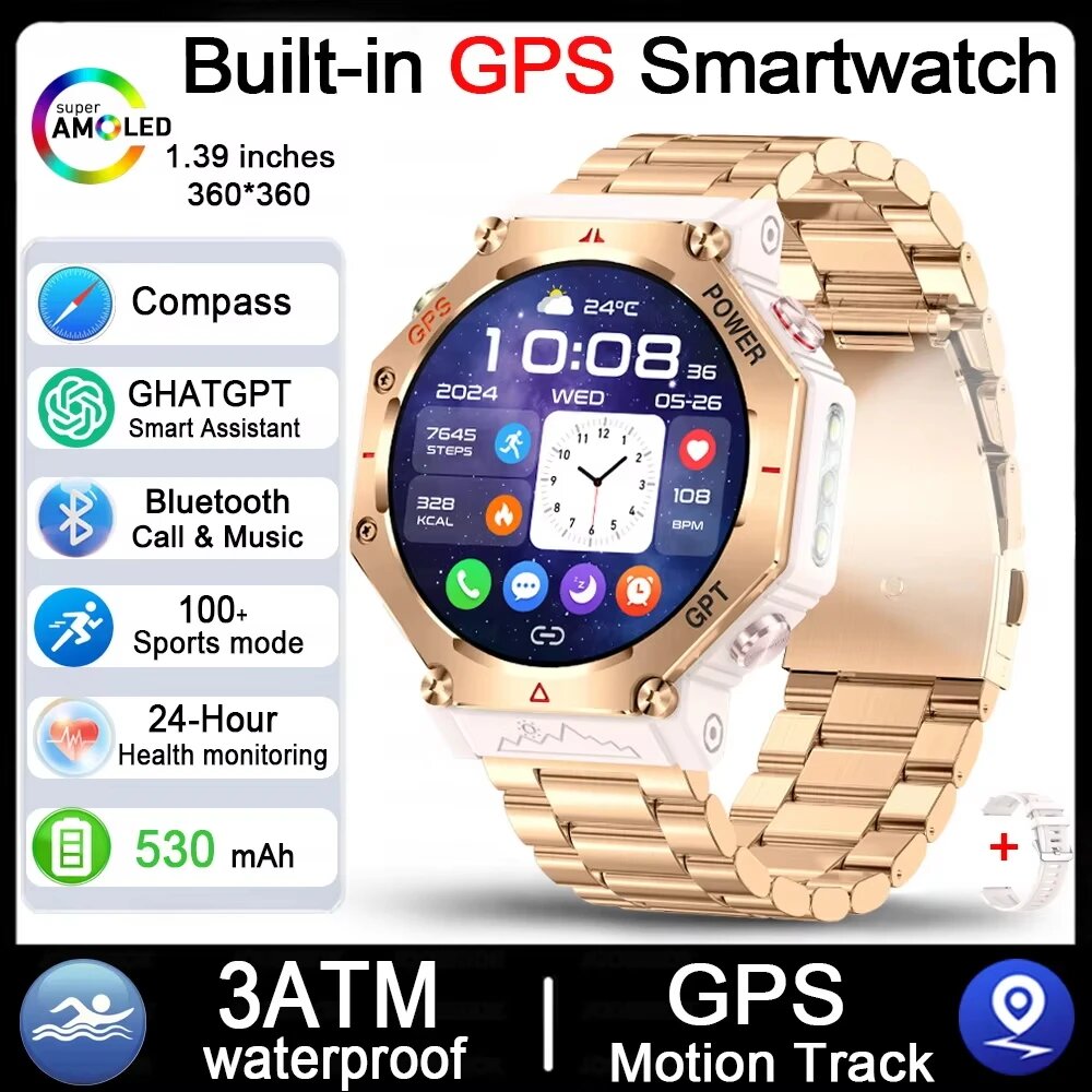 2025 New For Xiaomi IOS Ultra GPS Smart Watch 10ATM Waterproof Built-in Dual-band GNSS Compass Military Sport Men SWIM Bracelet