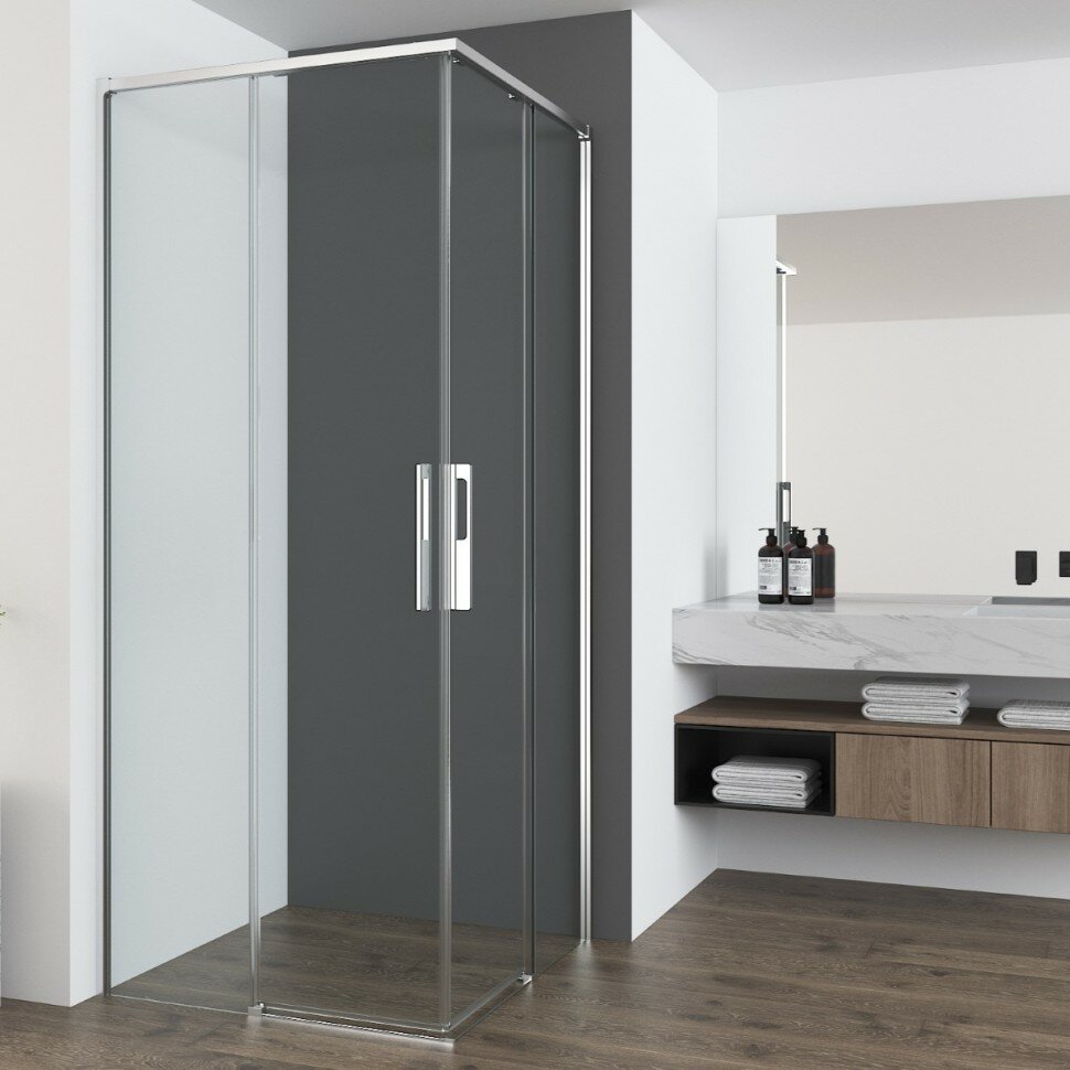 Душевой Уголок Ultima Vss-7ul8090cl, 800*900, Хром, Стекло Прозрачное