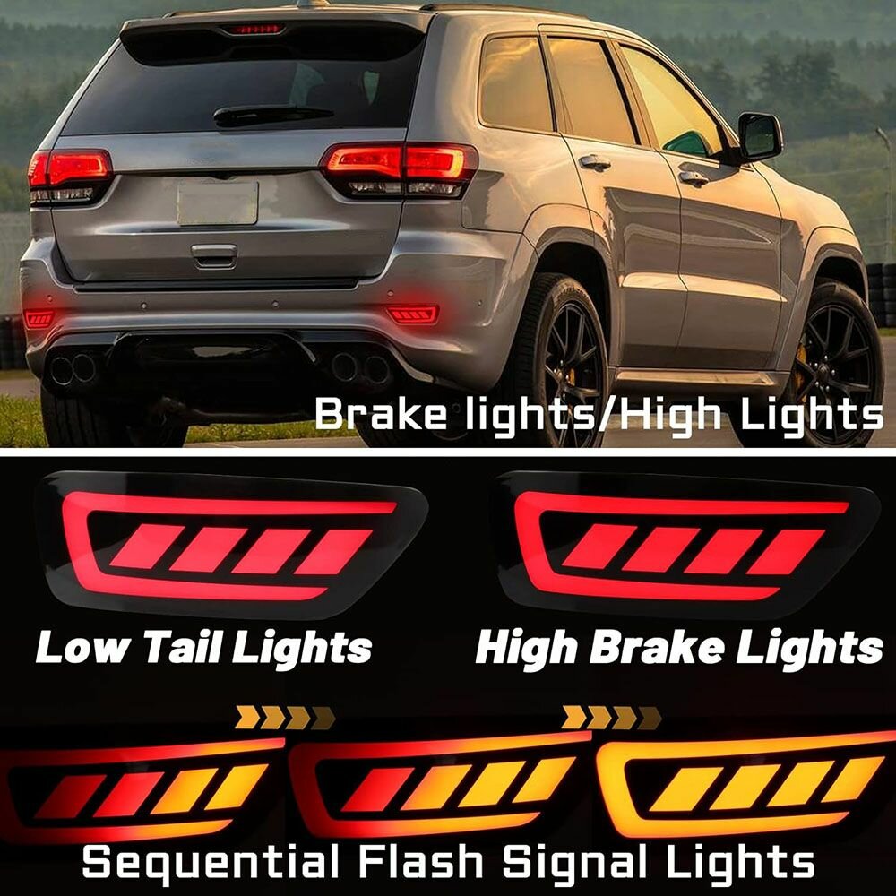 2 Светодиодные Противотуманные Фары Заднего Бампера Для Jeep Grand Cherokee Compass 2011-2021