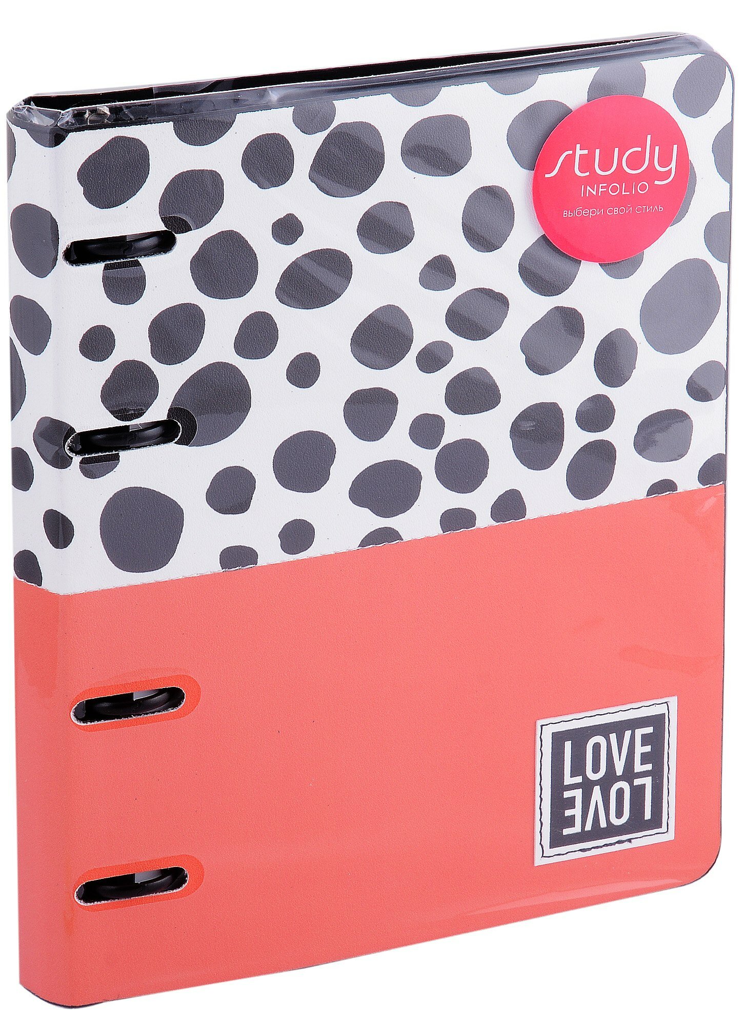 Тетрадь на кольцах в клетку InFolio, LoveLove, 120 листов