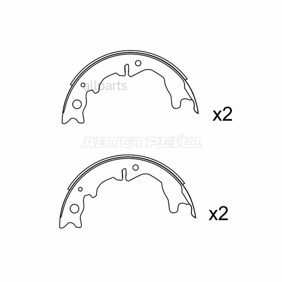 SAT ST-46540-51010 Колодки ручника TOYOTA ALTEZZ/MARK II/VEROSSA/BREVIS 01-07 (4 шт)