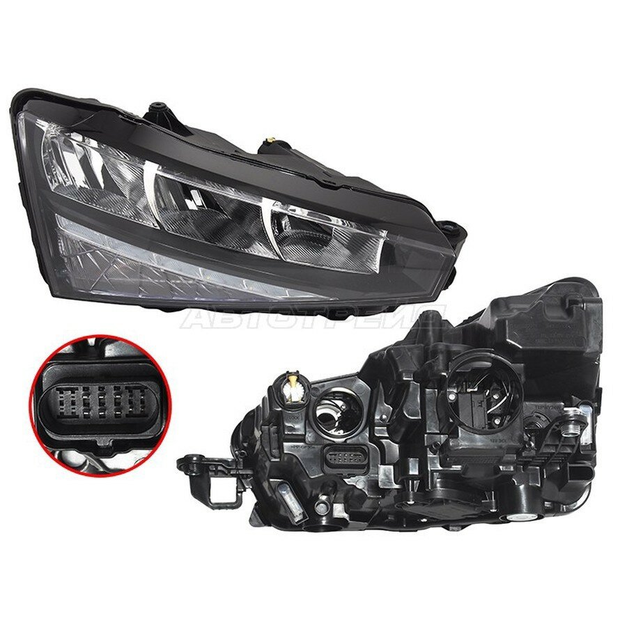 SAT ST-665-1144R Фара Skoda Rapid 20- (Справа)