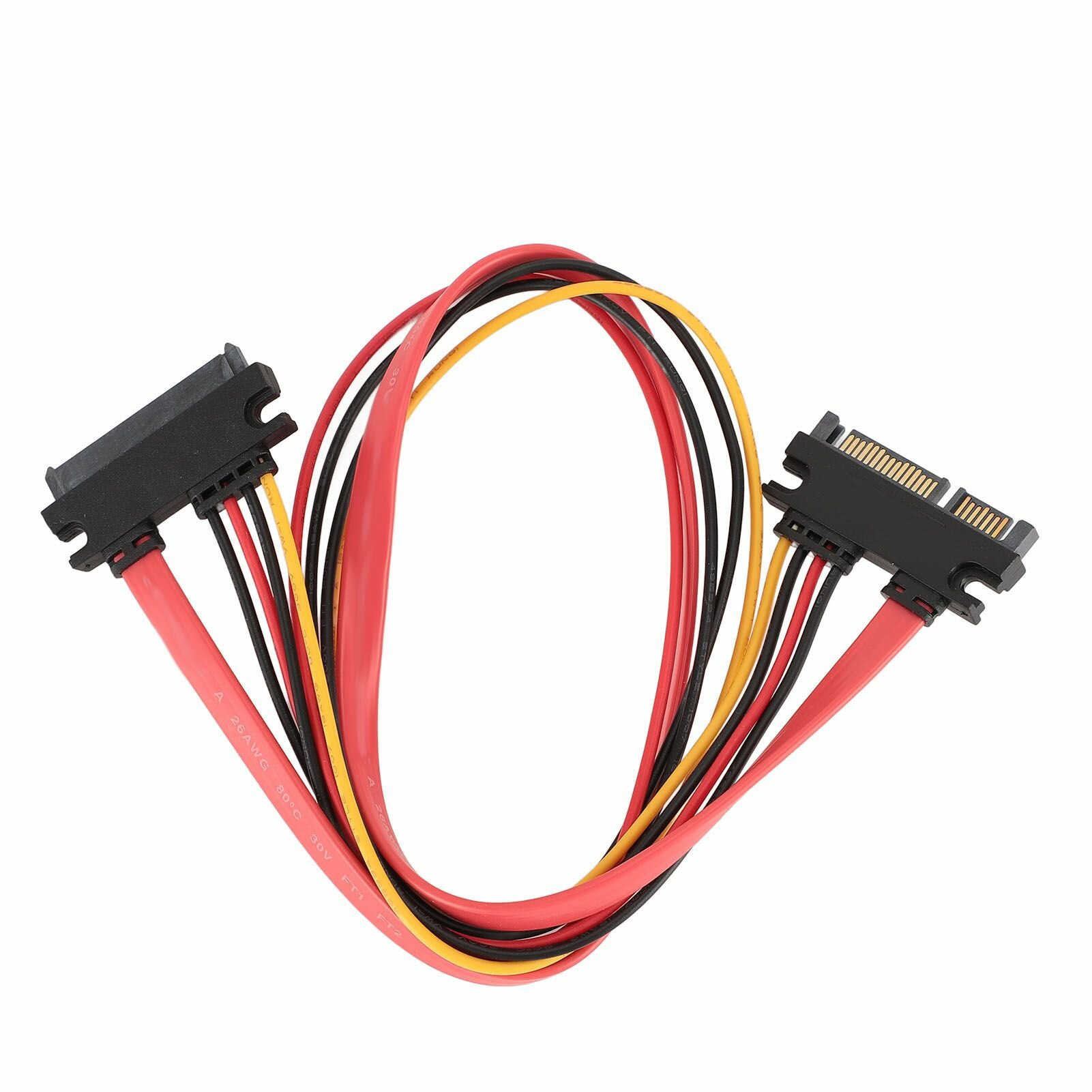 Удлинитель SATA 22-pin M-F комбинированный, 0.3м (1фут)