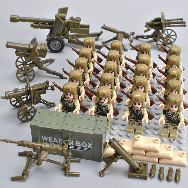 Военные фигурки Красная Армия / лего человечки военные / солдатики ссср