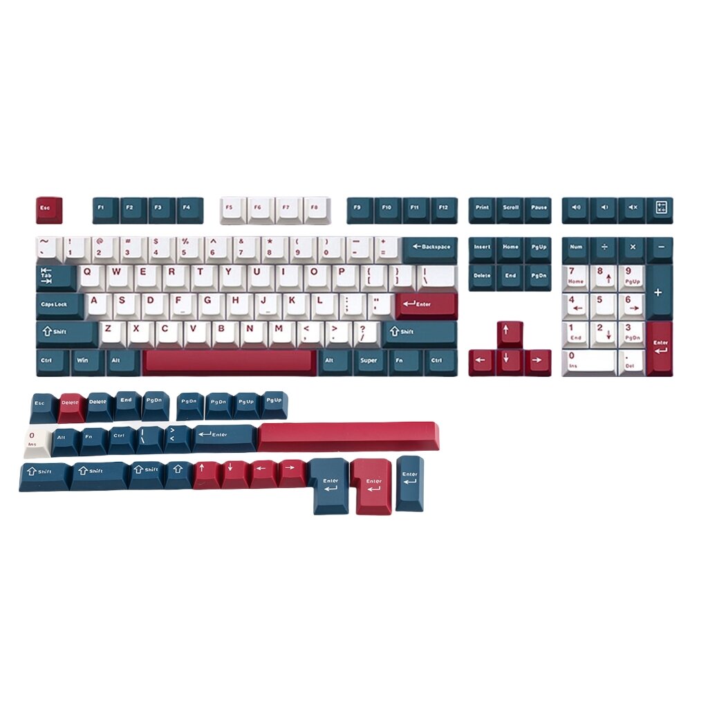 136 Key Mech Soldier Keycap, оригинальный профиль PBT Double Shot Cacap для улучшения опыта печати на компьютерах