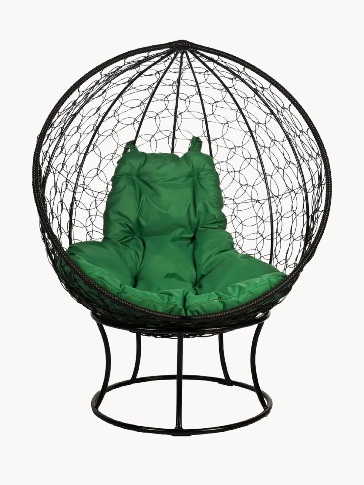 Кресло Bigarden из ротанга Orbis Зеленая подушка