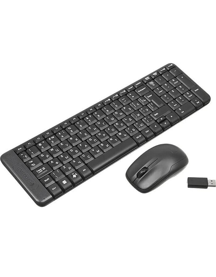 Клавиатура и мышь беспроводной комплект Logitech MK220 черный, 920-003169