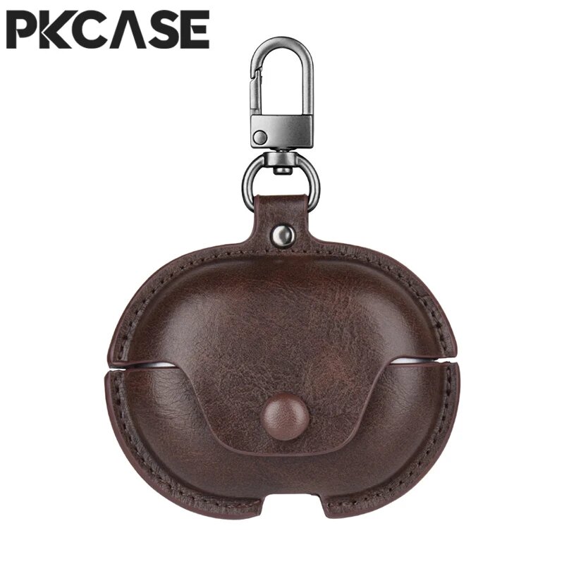 Кожаный чехол PKCASE для Huawei Freebuds 6i, Dark Brown