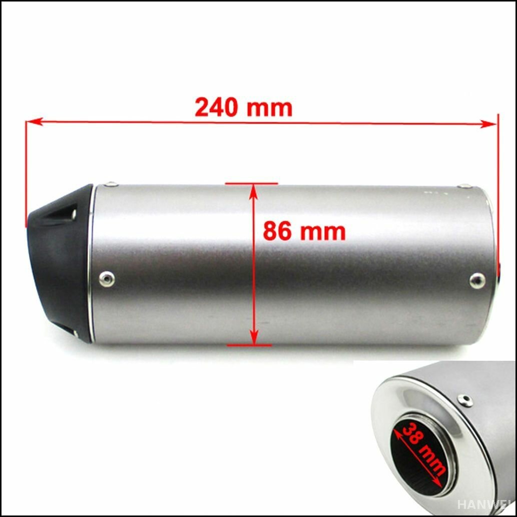 38 мм Бесшумный Бесшумный глушитель выхлопных газов XLYZE Для 125cc 140cc 150cc 160cc Пит-байк ATV Pitster GPX BSE KAYO Pit Dirt Motard Bike