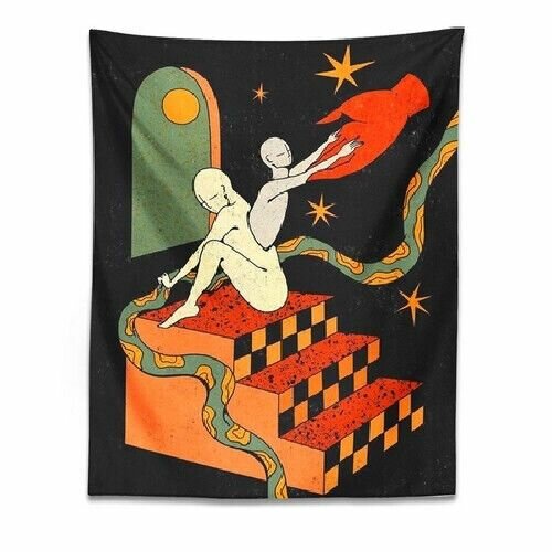 Гобелен мандала макраме минималистское тело