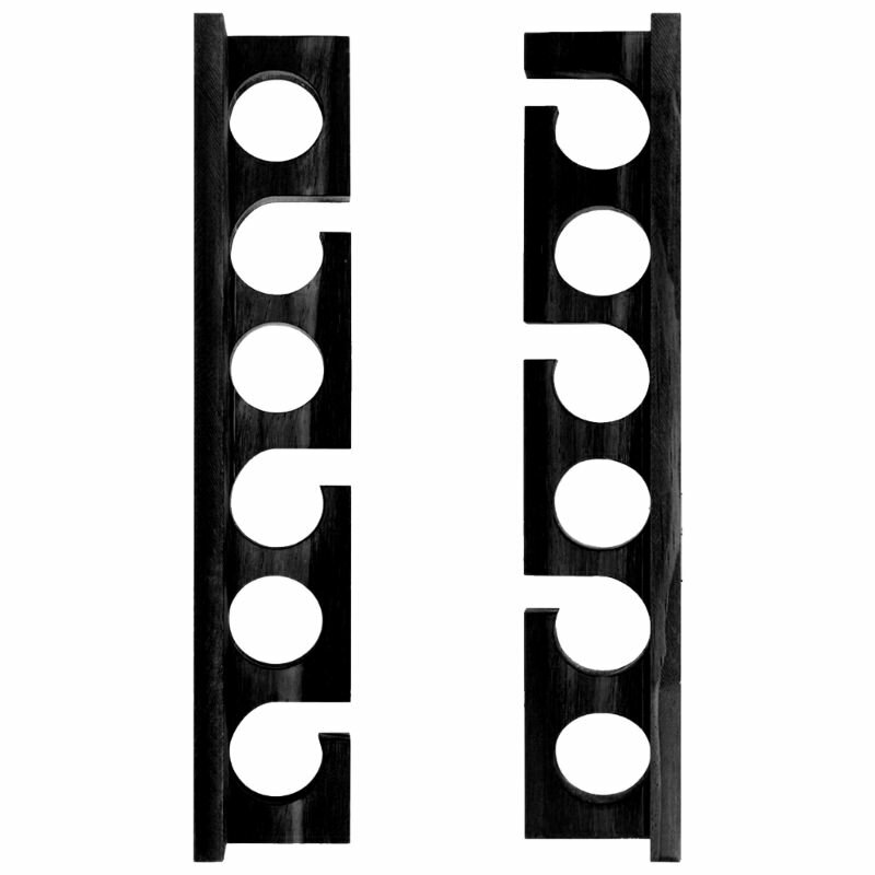 (1 пара) Деревянная подставка для удочек - черная