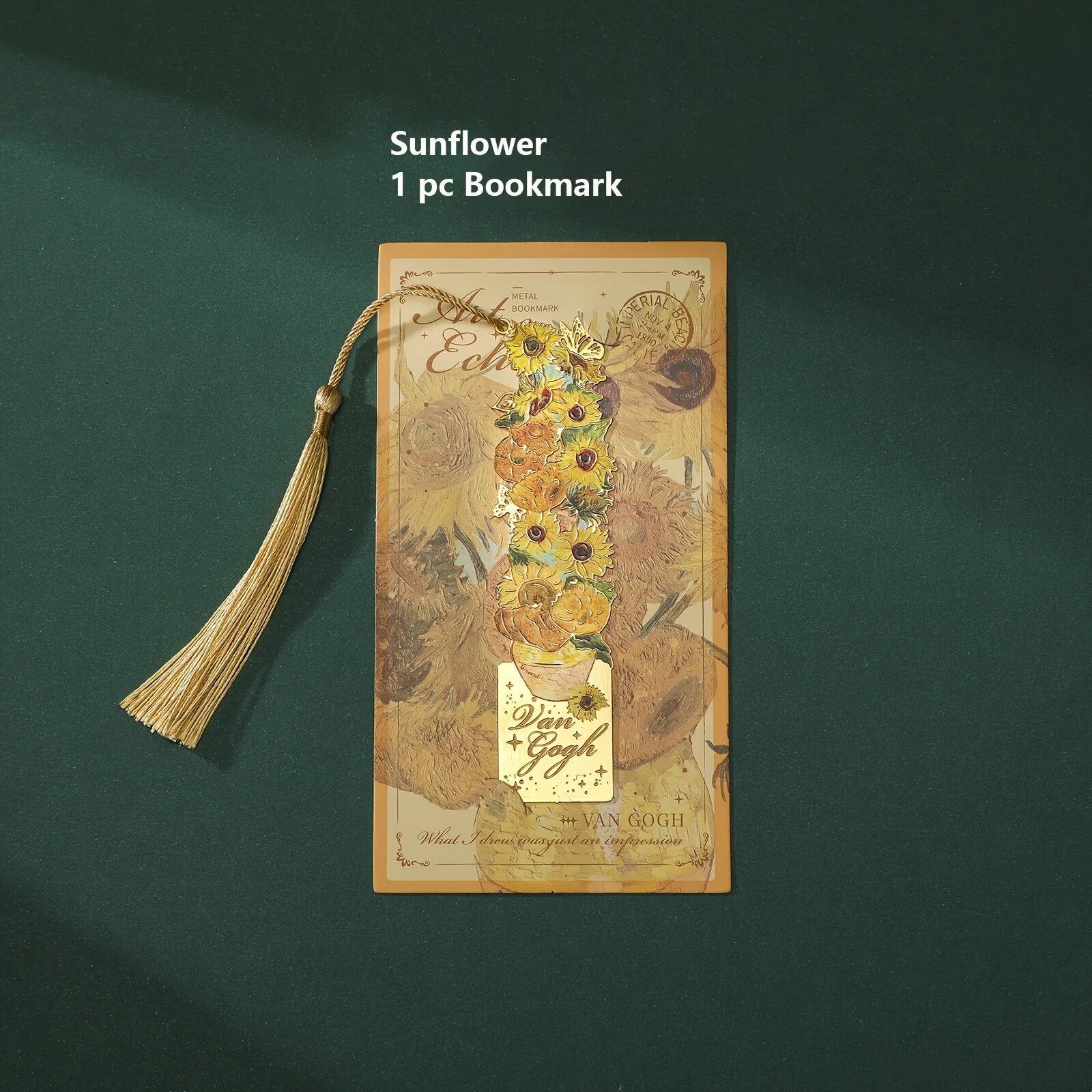 Металлическая закладка для книг Sunflower