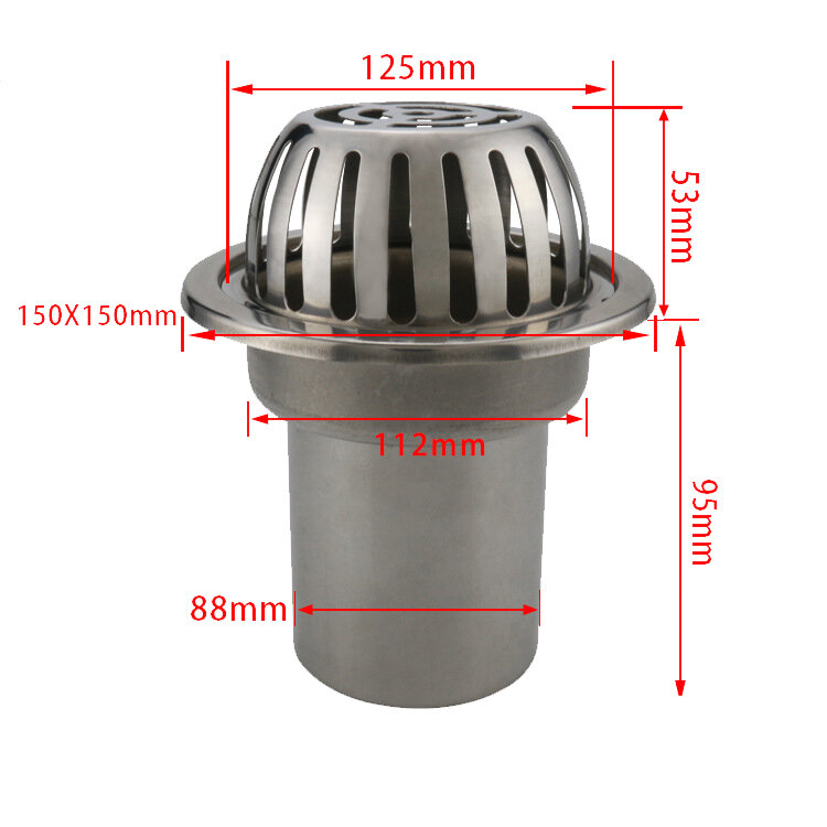 88-203MM пол/открытая крыша дренаж Садовая антиблокирующая напольная сливная крышка, антиблокирующая
