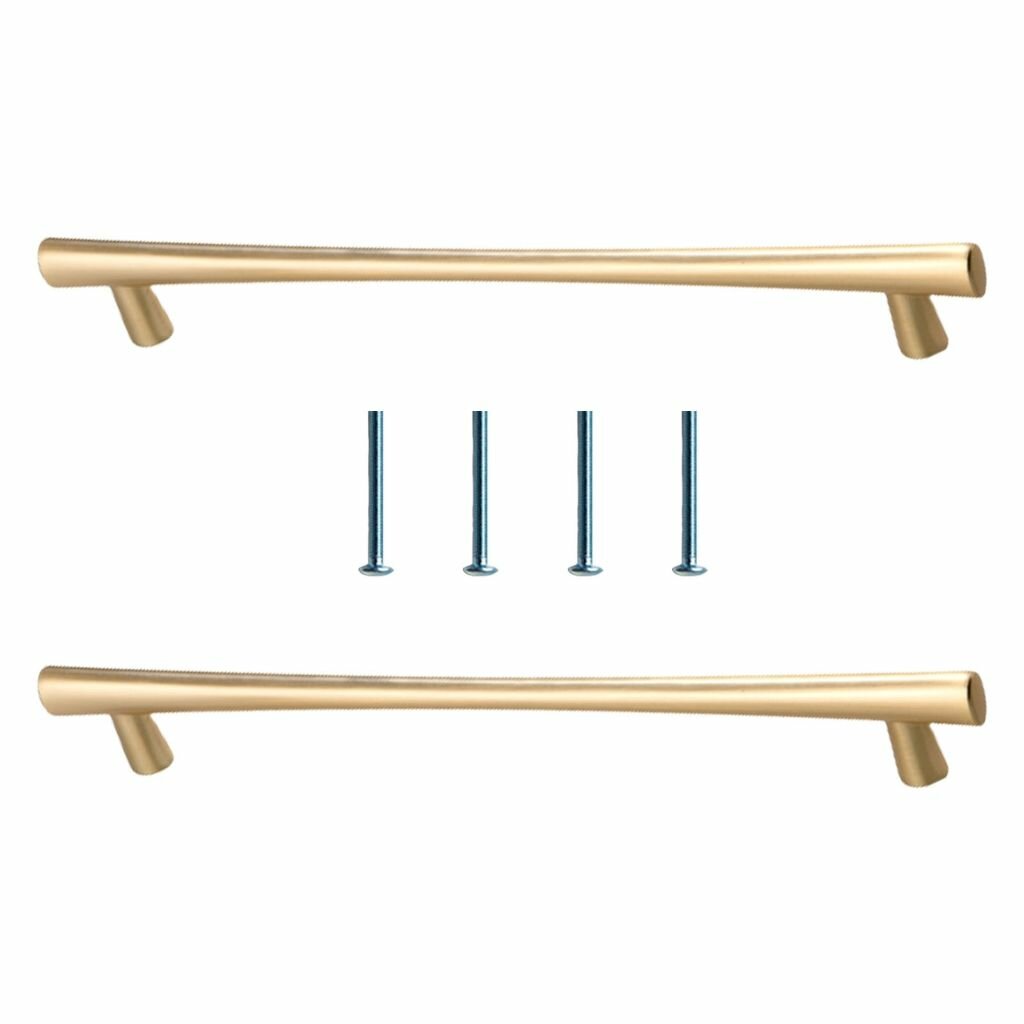 Простая дверца шкафа с выдвижным ящиком и маленькой ручкой на талии-медь матовая-192 мм