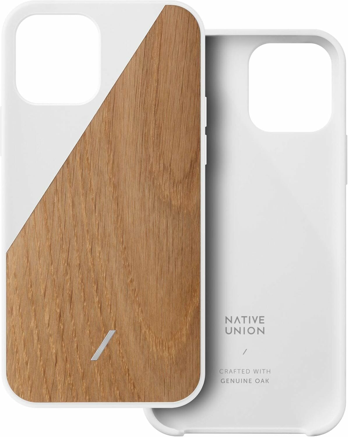 Чехол Native Union iPhone 12 mini Clic Wooden Oak/White CWOOD-WHT-NP20S