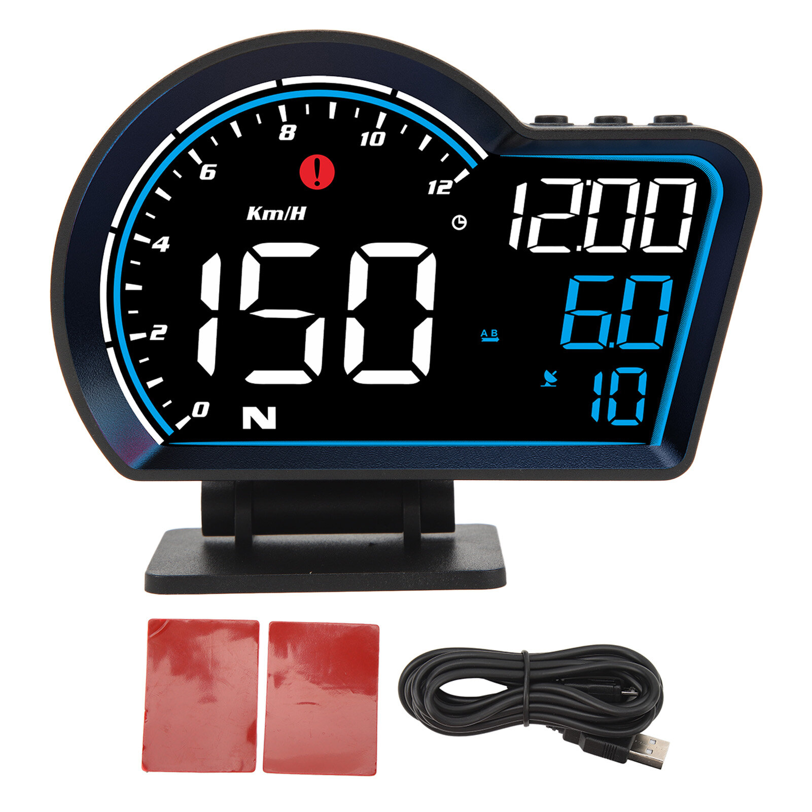 CAR HUD -дисплей скорость направления проезжая расстояние от скорости тревога HD -дисплей GPS Digital Spipomometer Universal для транспортного средства