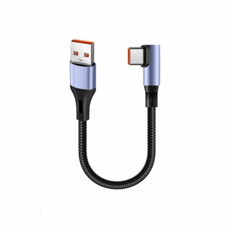 Компактный кабель USB to Type C с нейлоновой оплеткой для телефонов и планшетов, 15/30см, 15cm - Прямой usb-изгиб Ty