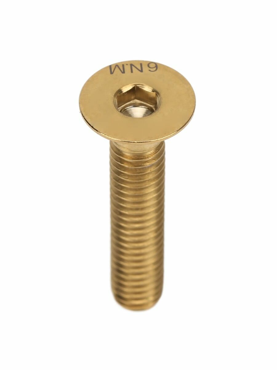 Болт для крепления руля велосипеда из титанового сплава M6x30 мм с золотым покрытием