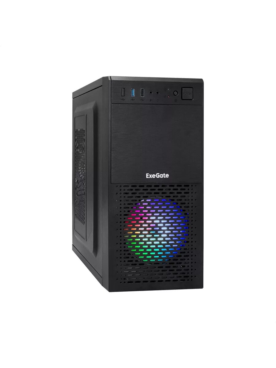 Корпус для компьютера ExeGate Minitower mEVO-7807-NPX600 mATX, БП 600NPX EX292985RUS black