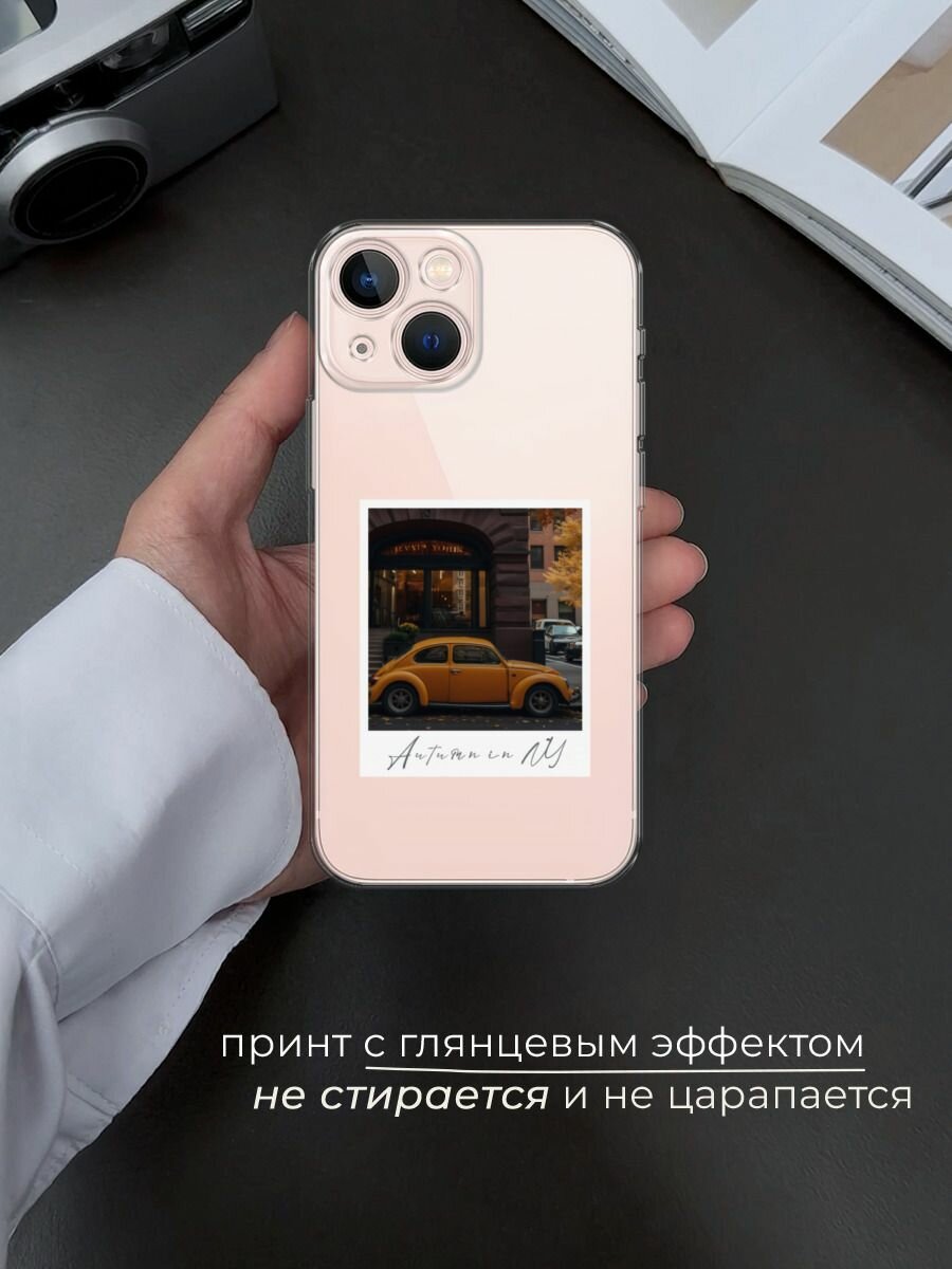 Чехол на Apple iPhone 13 mini / Айфон 13 мини с принтом Осенний палароид — фото 1