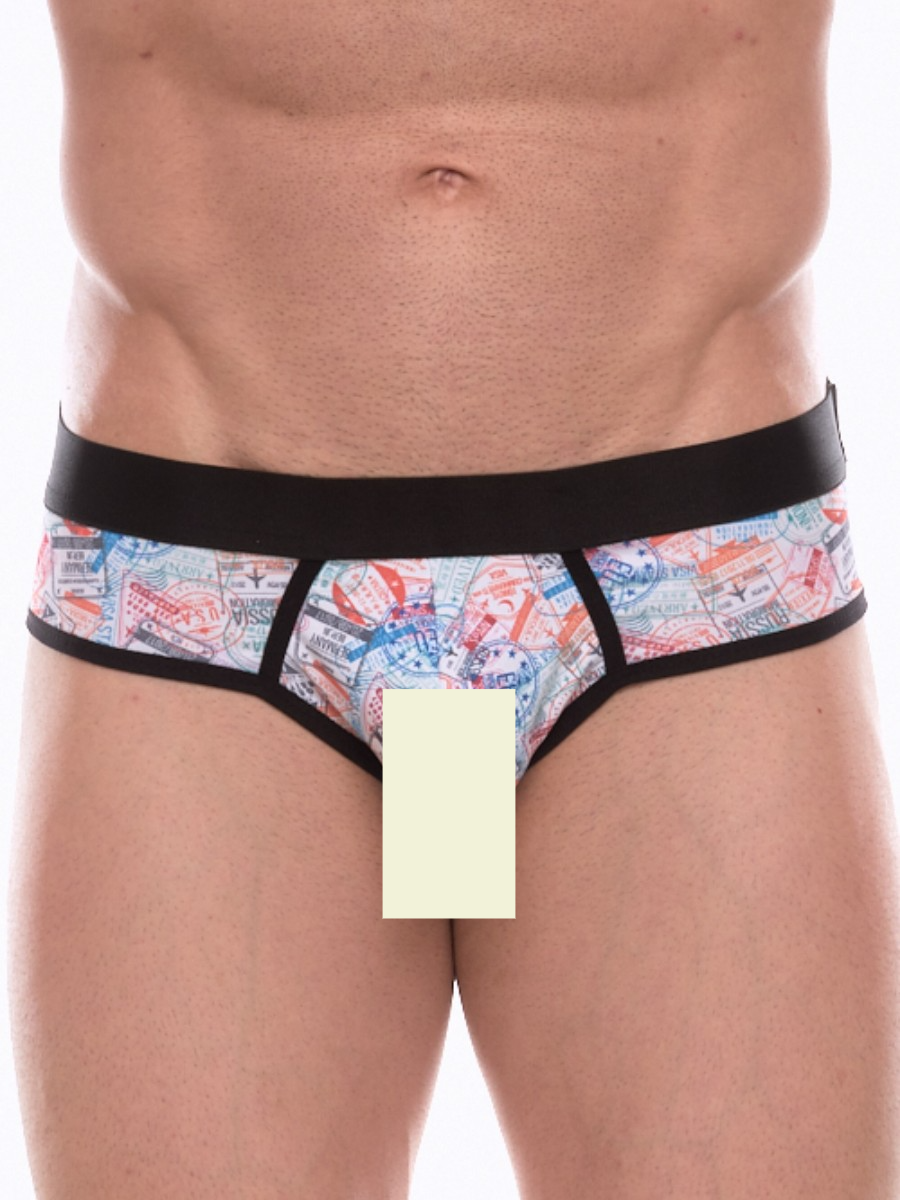 Мужские трусы брифы с разноцветным принтом Don Moris DM072217 M (46)