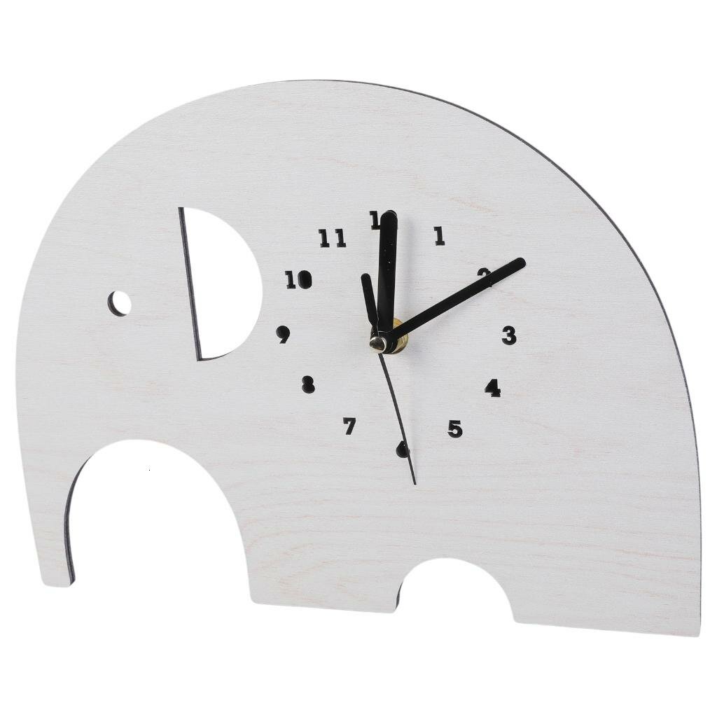 Слон Часы Деревянные Настенные