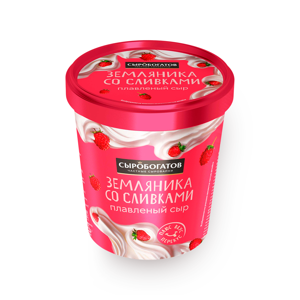 Сыр плавленый сладкий «Сыробогатов» Земляника со сливками 30%