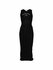 Платье Elisabetta Franchi Ribbed midi dress, размер 42, black/black