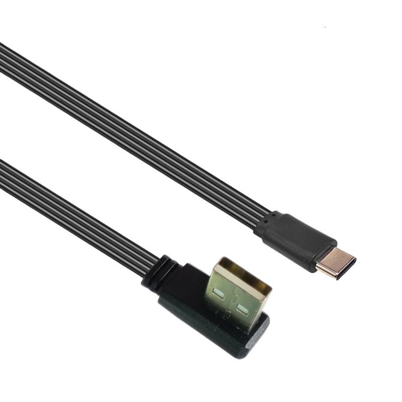 USB 2.0 — USB-C переходник под углом 90°, 10cm - амри кмст
