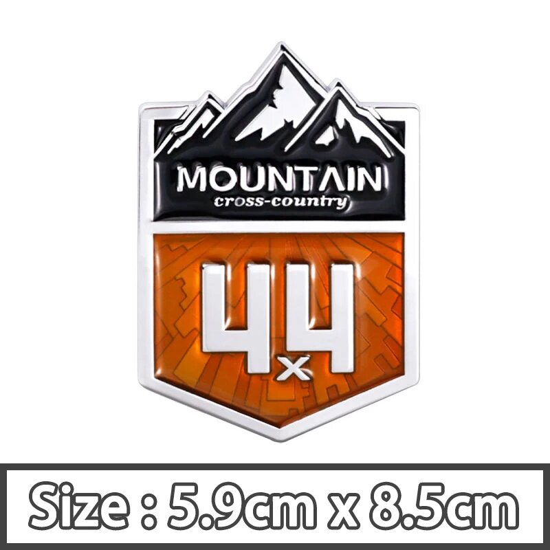 3D автомобильная металлическая наклейка Cross-country Mountain 4X4 эмблема решетка автомобильный значок наклейки для Jeep Grand Cherokee Wrangler украшение