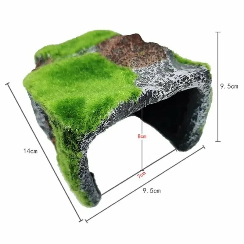 Укрытие для черепах из прочной смолы, декоративное и функциональное