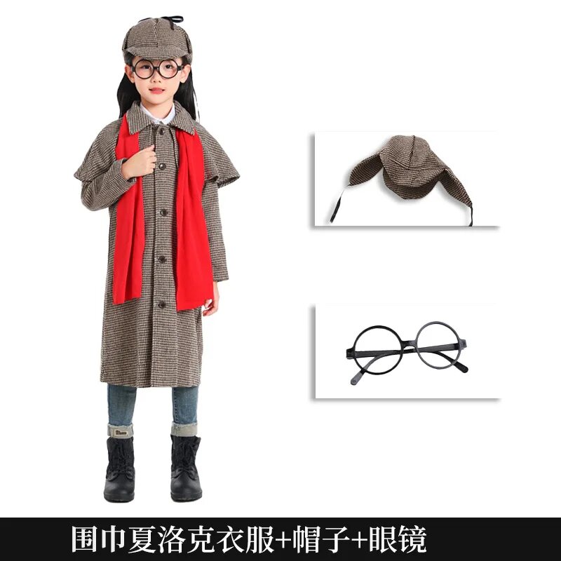 Шерлок Холмс Косплей Костюм XL, 09 Style