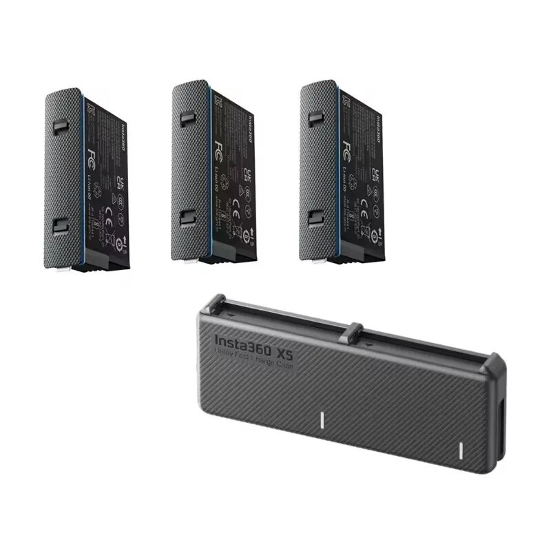 Insta360 X5: 3x Аккум. 2400mAh + Чехол, Черный