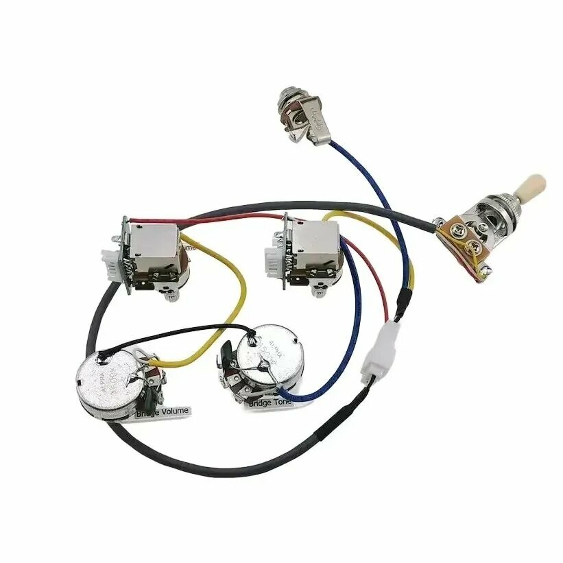 Электрическая гитара пикап проводка набор с Push Pull Switch и потенциометры - сварка не требуется