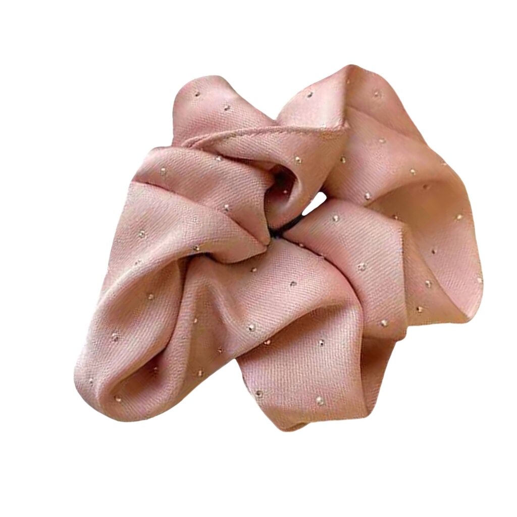 Кольцо для волос в толстую кишку с бриллиантовым темпераментом-розовый