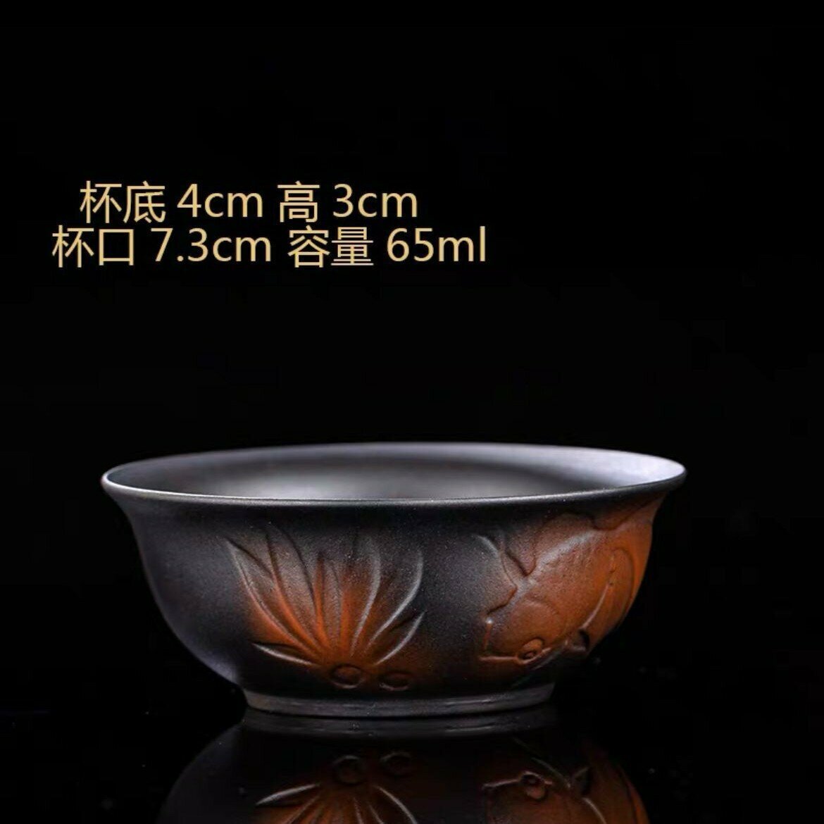 Новый фиолетовый глиняный ручной чайный набор с полным рельефом лотоса, винтажный чайник в китайском стиле, упаковка в подарочной коробке