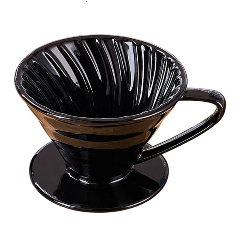 Керамический кофейный фильтр-капельница, Черный - S