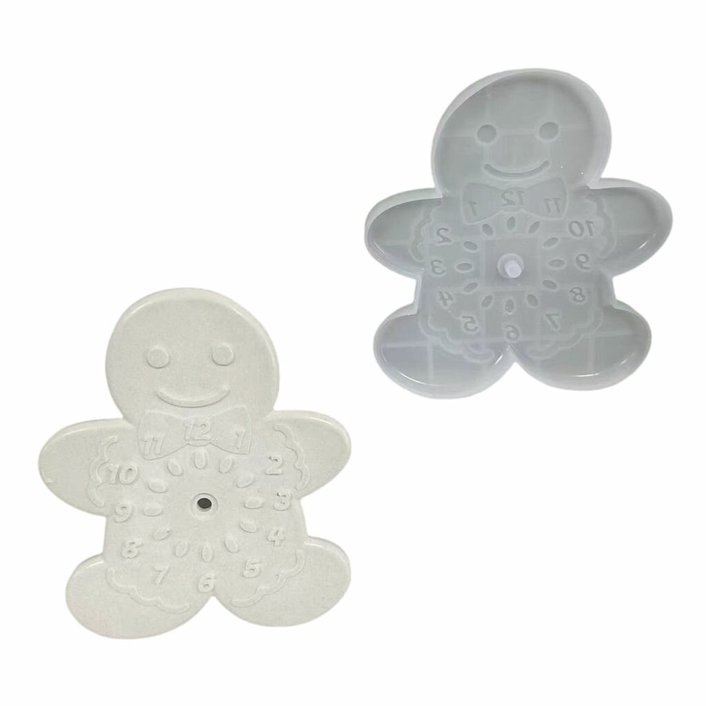 Рождественские часы Gngerman, силиконовая форма для эпоксидной смолы, гипсового орнамента, выпечки шоколадной помадки