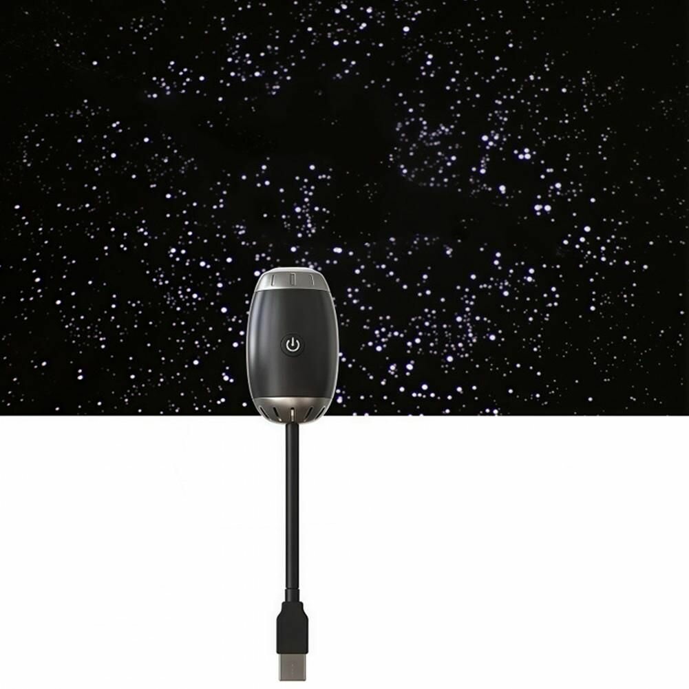 Проектор звездного неба в форме капсулы, черный с серебром, USB-питание, млечный путь для спальни