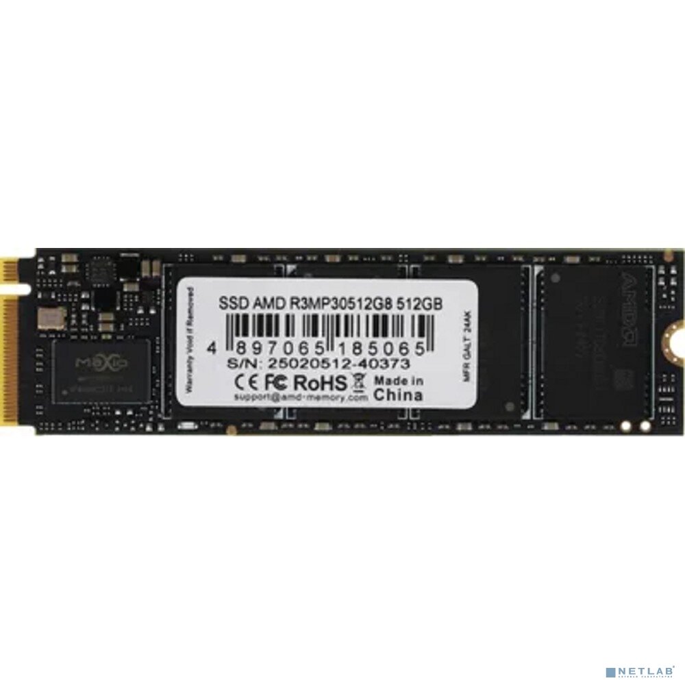 AMD SSD R3MP30512G8 Radeon Client SSD 512GB PCIe Gen3x4 with NVMe
